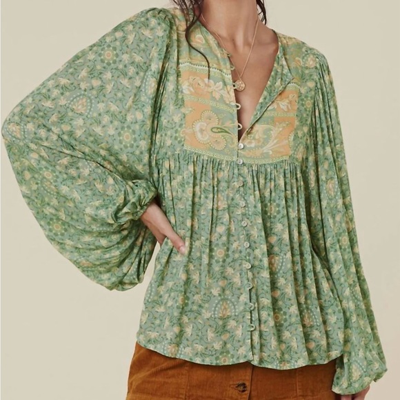 Spell | Tops | Spell Madame Peacock Blouse | Poshmark